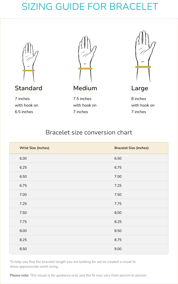 Jewelry Size Guide | Find the Perfect Fit at Piece of You – PieceOfYou